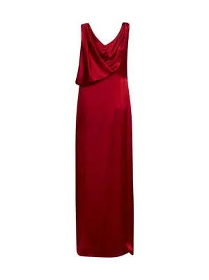 MAISON MARGIELA Satin Draped Maxi Dress