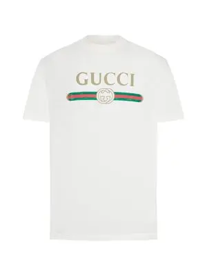 Gucci Logo Print Cotton T-shirt - Multicolor