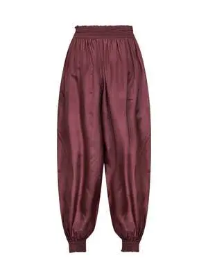 Zimmermann Silk Habotai Aster Harem Trousers - Multicolor