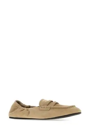 Miu Miu Suede Leather Loafers - Brown