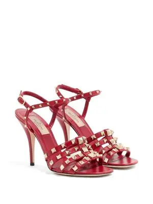 Valentino Garavani Rockstud Leather Strappy High Heel Sandals