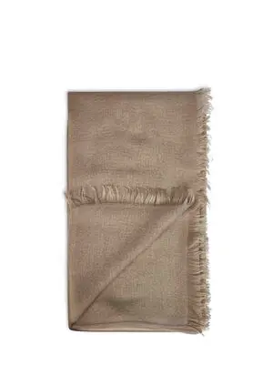 Brunello Cucinelli Brown Cashmere And Silk Scarf