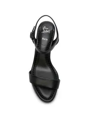 CHRISTIAN LOUBOUTIN Jane Leather Block Heel Sandals