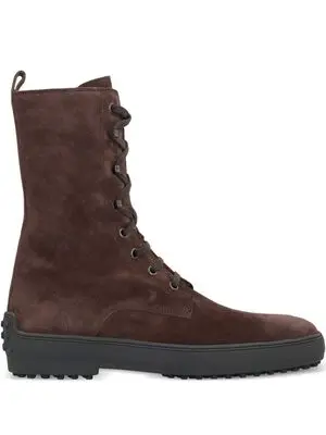TOD'S TOD'S Suede Lace-Up Boots
