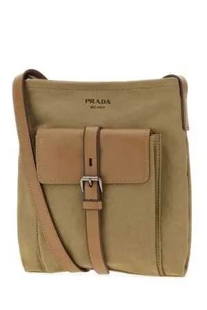 Prada Khaki Canvas Route Crossbody Bag