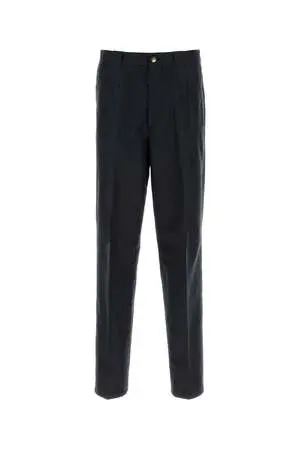 Brunello Cucinelli Cotton Blend Trousers - Black