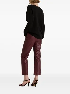 Alberta Ferretti Faux Leather Trousers