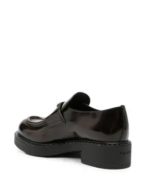 Prada Chocolate Leather Loafers