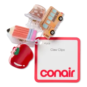 Conair Accessories Mini Acrylic Claw Clips 4pk - One-color