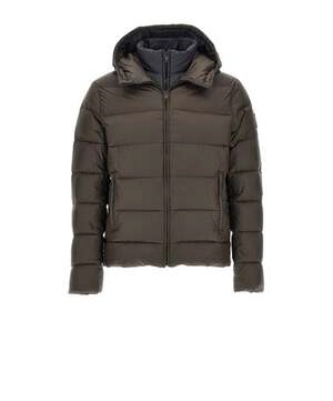 FAY Quilted Zip-up Hooded Jacket - Multicolor