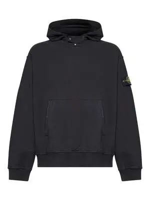Stone Island Organic Cotton Hoodie With Badge Detail - Multicolor
