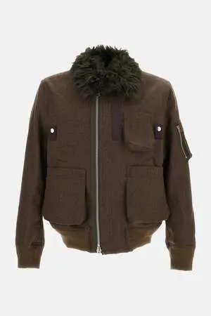 Sacai Wool Melton Jacket - Multicolor