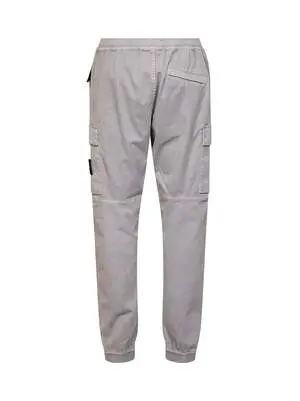 Stone Island Grey Organic Stretch Broken Twill Cargo Trousers - Multicolor