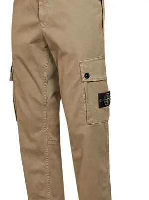 Stone Island Military Green Organic Stretch Broken Twill Cargo Trousers