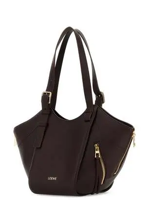 Loewe Chocolate Leather Hammock Flip Handbag