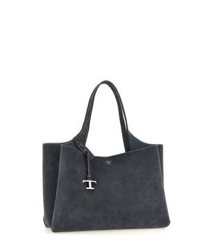 TOD'S Medium Suede Apa Double Handle Bag With Pendant - Multicolor