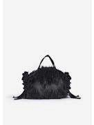 Simone Rocha Mini Faux Fur Double Ribbon Rosette Embroidered Bag - Multicolor