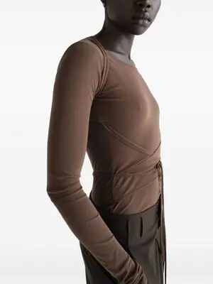 LEMAIRE Ballerina Knotted Mesh Jersey Top - Multicolor