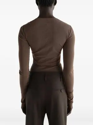 LEMAIRE Ballerina Knotted Mesh Jersey Top - Multicolor