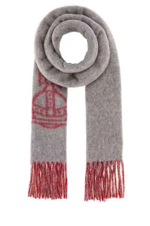 VIVIENNE WESTWOOD Grey Wool Scarf - Gray