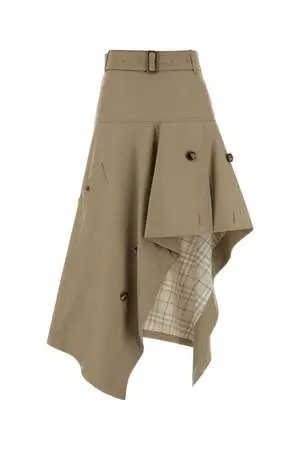 Burberry Gabardine Skirt - Brown
