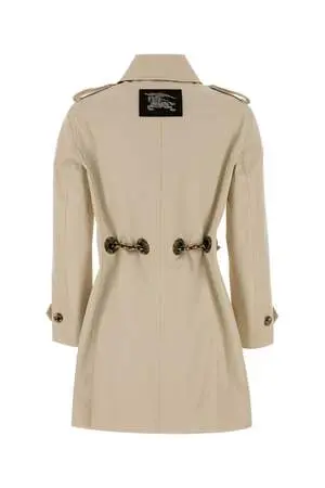 Burberry Sand Gabardine Stonehaven Trench Coat - Brown
