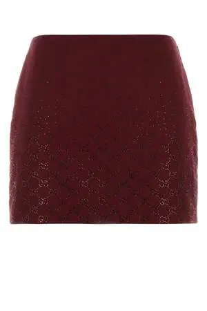 GUCCI Gg Fabric Mini Skirt - Red
