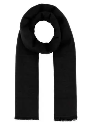 Fendi Wool Blend Scarf - Black
