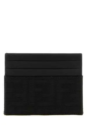 Fendi Jacquard Ff Card Holder - Black