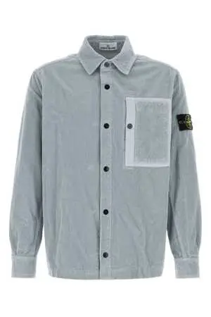Stone Island Powder Corduroy Shirt - Blue