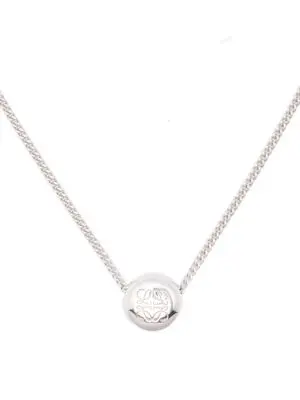 Loewe Silver Anagram Pendant Necklace