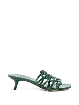 Loewe LOEWE Petal Anagram Leather Mules Multicolor
