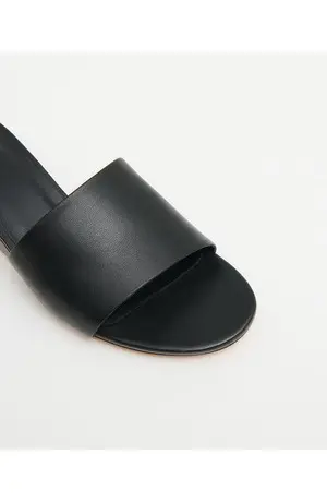 MANSUR GAVRIEL Zeppa Leather Slide Wedge Sandal - Black