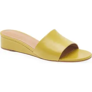 MANSUR GAVRIEL Zeppa Leather Slide Wedge Sandal - Citrus