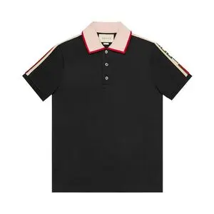 Gucci Polo With Stripe - Black