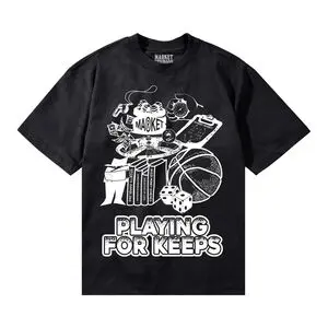 MARKET Playing For Keeps Graphic T-shirt - Black