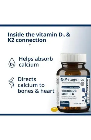 METAGENICS Vitamin D3 And K2 5000 Iu Immune Support Softgels 60 Softgels