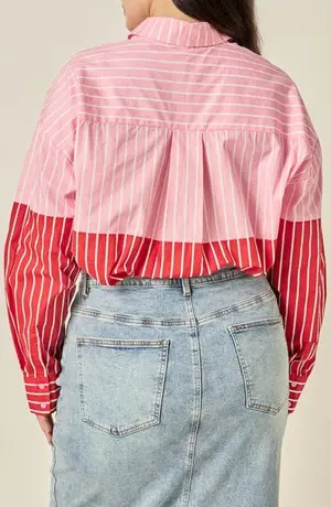 English Factory Colorblocked Striped Shirt