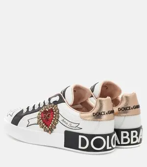 Dolce & Gabbana Portofino Calf Leather Lace-up Sneakers