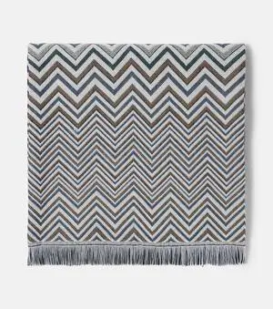 Missoni Antwan Fringed Wool-blend Throw - Multicoloured