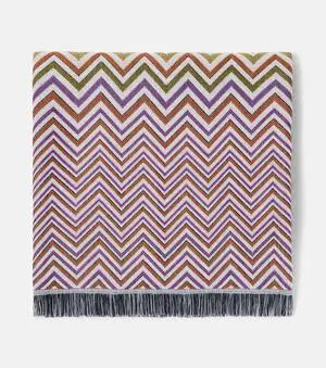 Missoni Antwan Fringed Wool-blend Throw - Multicoloured