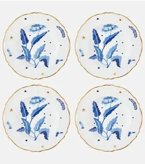 BITOSSI Marino Set Of 4 Porcelain Soup Plates - Multicoloured