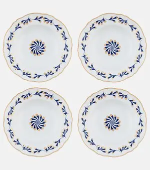 BITOSSI Marino Set Of 4 Porcelain Soup Plates - White