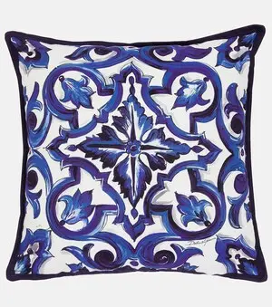 Dolce & Gabbana Small Printed Canvas Cushion - Multicoloured