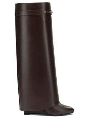 Givenchy Shark Pinch Calfskin Knee-high Boots - Brown