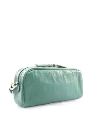 Prada 2010s Nappa Antique Shoulder Bag - Green