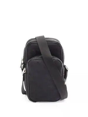 Celine 2010s Triomphe Messenger Bag - Black