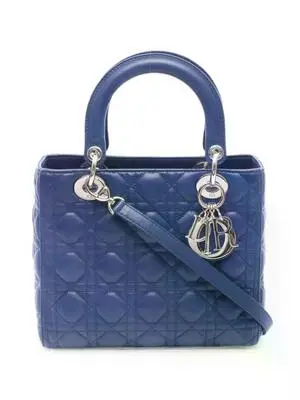 Dior 2000s Lady Cannage Tote Bag - Blue