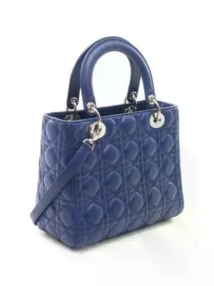 Dior Lady Cannage Tote Bag - Blue