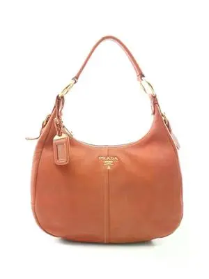 Prada Prada 2000s Name Tag Shoulder Bag Orange